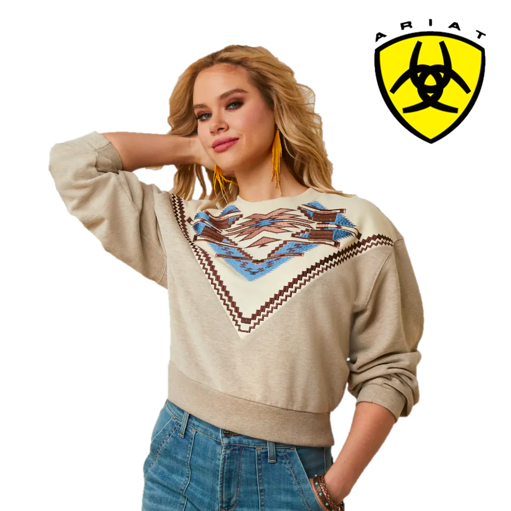ARIAT WOMEN'S Chimayo Embroidered Sweatshirt 10046283 – Ak'kin Footwear