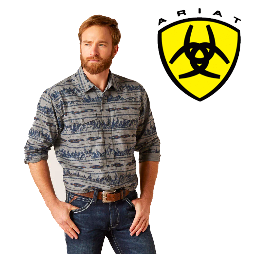 ARIAT Men's Harlow Retro Snap LS Shirt 10046297 – Ak'kin Footwear